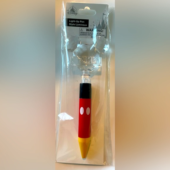 Disney | Accessories | Disney Mickey Mouse Clear Shaped Head Pen Lights ...